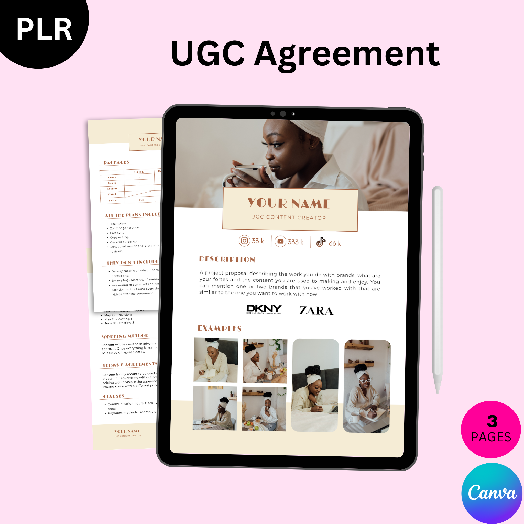 UGC Agreement Contract Template – Glam Boss University